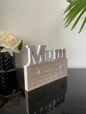 Mum Table Sign Plaque Wood Mum Signs Table Centerpiece Mother's Day Gi