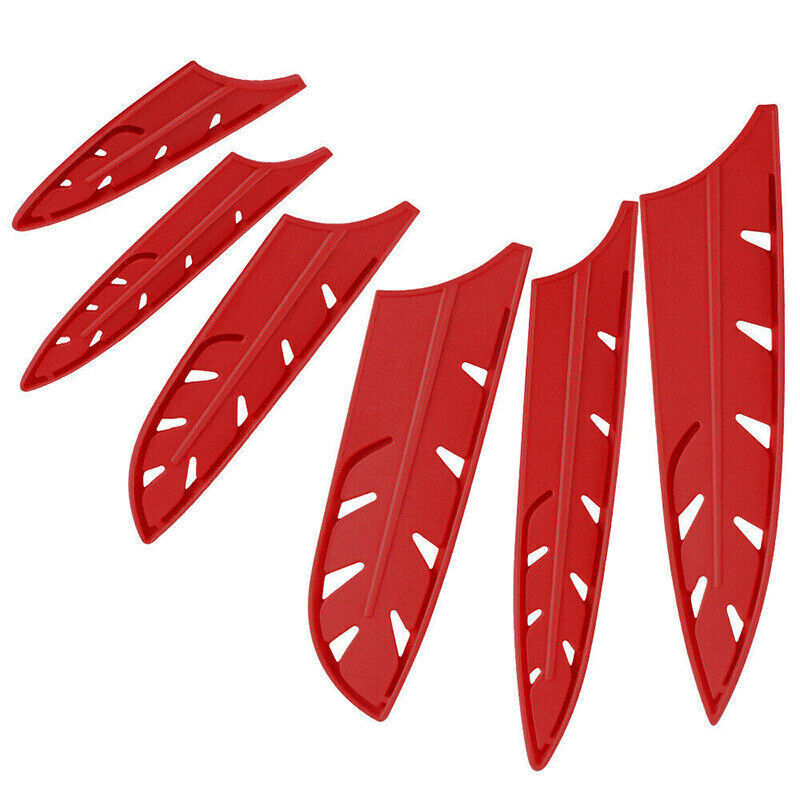 Plastic Knife Sheath Edge Guard Cover Scabbard Slicing Blade Red Prote
