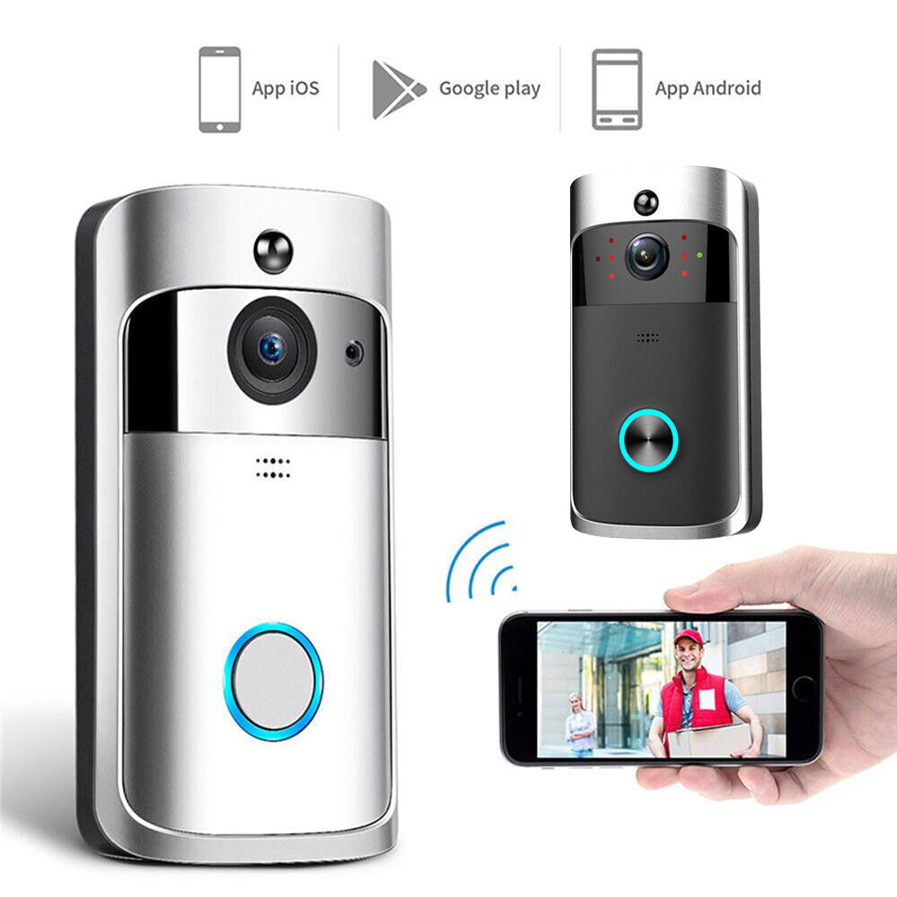 Wireless Doorbell WiFi Phone Security Camera Ring Video Door Bell Smar
