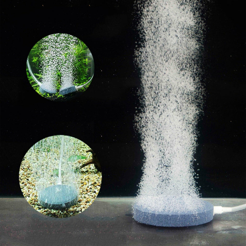 Round AirStone Disk Bubble Diffuser Air Stone Hydroponics Aquarium Fis