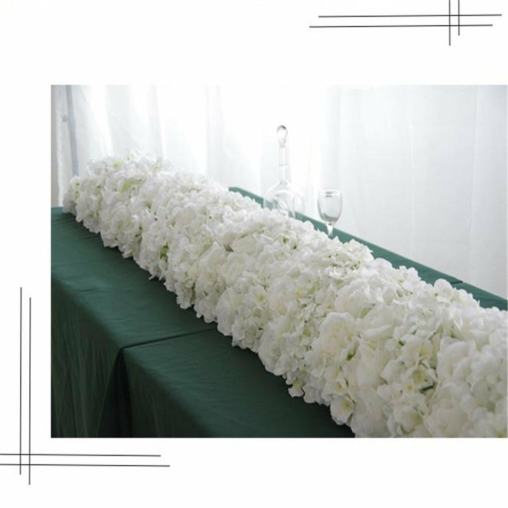 1.8m White Cream Artificial Flowers Arrangement Backdrop Flower Rope W