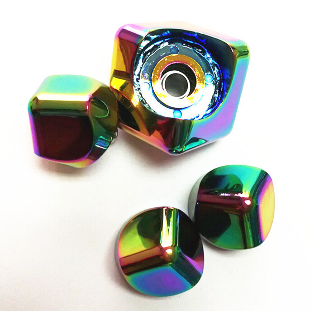 Spinner Square Aluminum Cube EDC Fidget Bearing Tri ADHD Hand Autism T