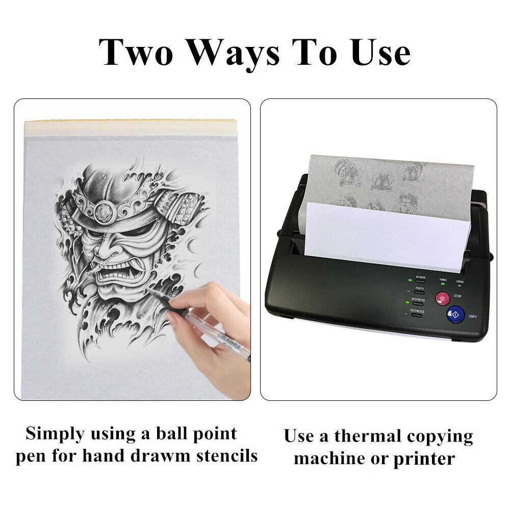 60X Tattoo Stencil Transfer Paper Spirit Thermal Carbon Tracing Copier