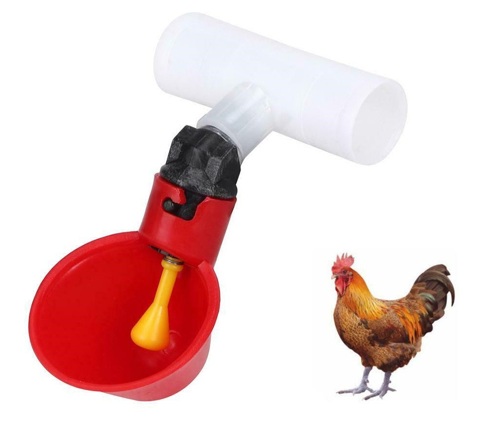 Poultry Chicken Automatic Drinker Cup Waterer Nipple Chook Bird Water