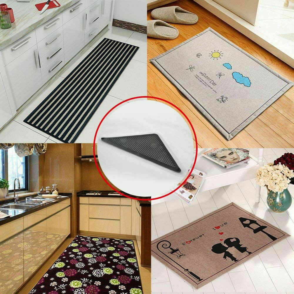 8 X Ruggies Rug Grippers Carpet Mat Non Slip Skid Reusable Washable Gr