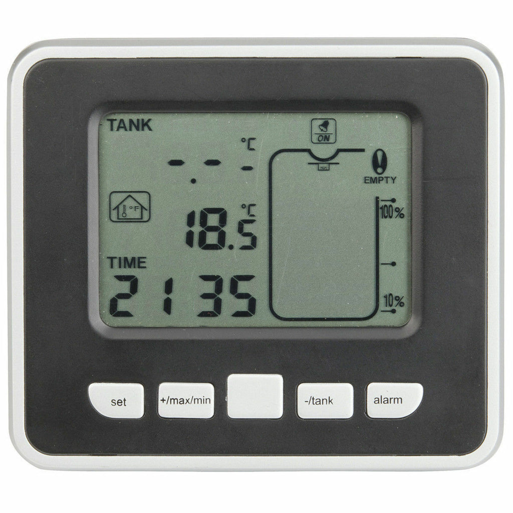 Digitech Ultrasonic Water Tank Level Meter Thermo Sensor Time Display