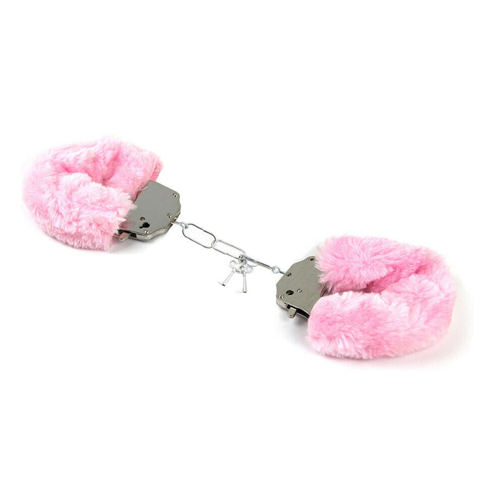 Fluffy Handcuffs Toy Hand Cuffs Hens Night Police Party Costume Kid