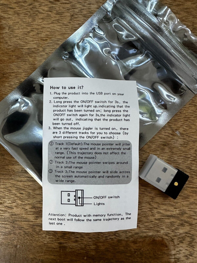 USB Mouse Jiggler; Automatic Mouse Jiggler - Keep Computer Active