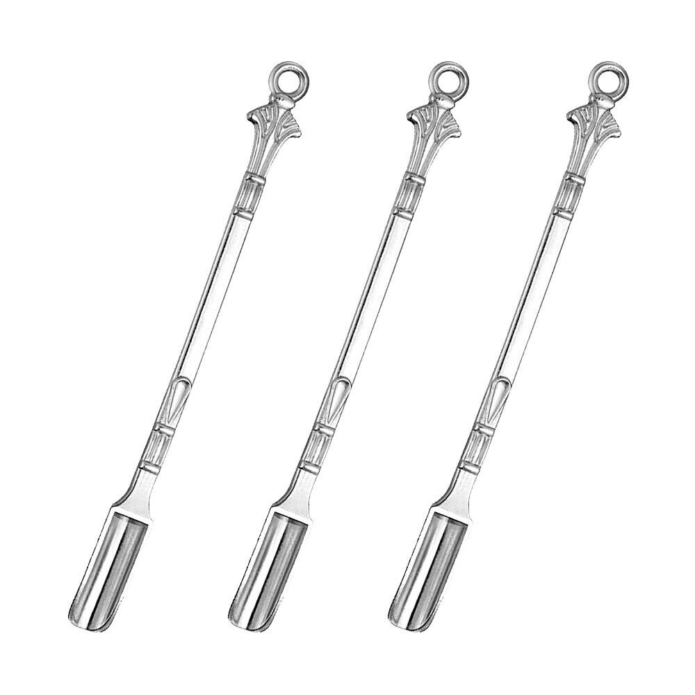 3X Mini Powder Ladle Scoop Mini Spoon Spatula Metal Cute Gift Sliver S