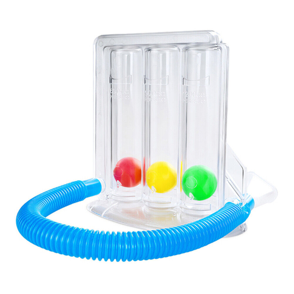 Breathing Lung Exerciser Spirometer Trainer Deep Breath 3 Ball Meter T