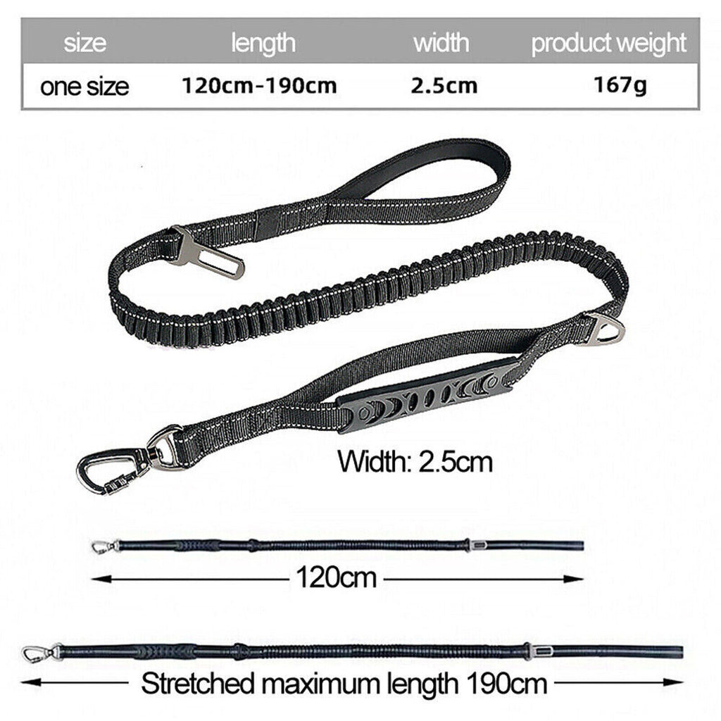 Elastic Bungee Dog Lead Anti Shock Dogs Walking Training Anti-Lost Str