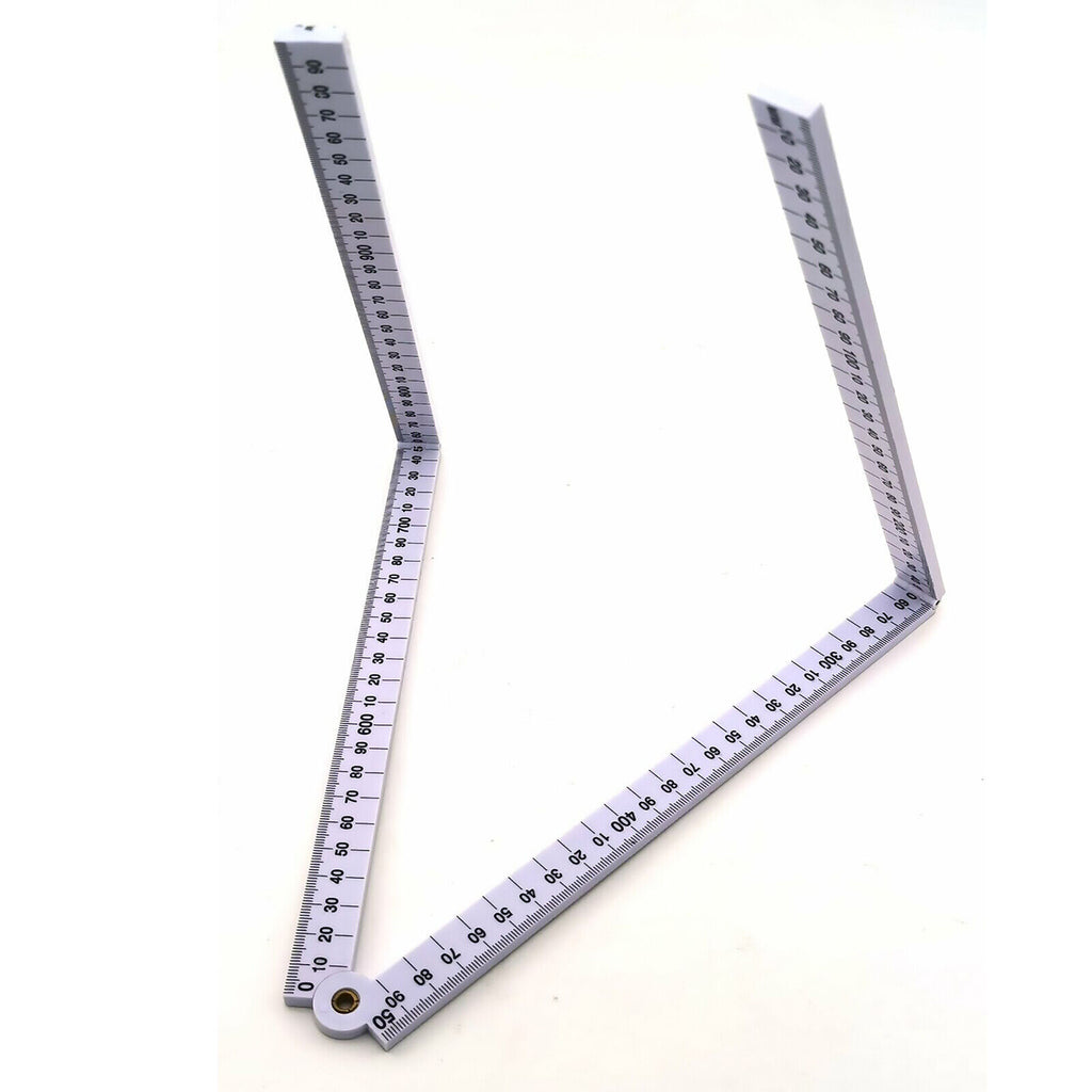 1M Meter Metric Folding Ruler Plastic Folding Rule Bevelled Edge Carpe