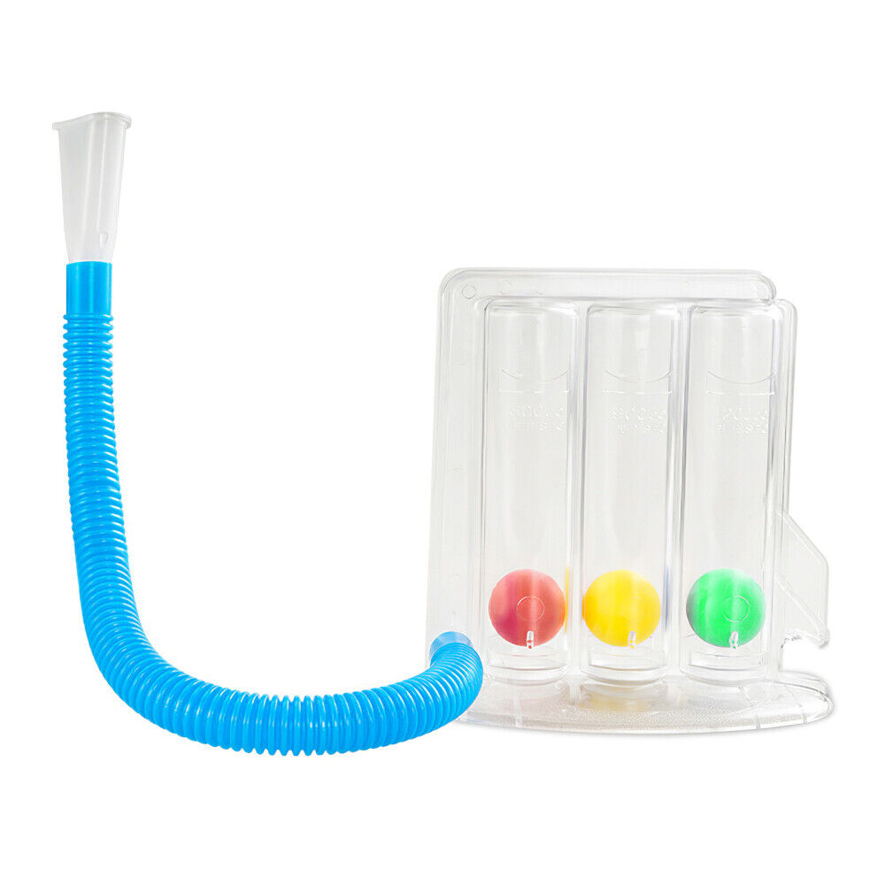 Breathing Lung Exerciser Spirometer Trainer Deep Breath 3 Ball Meter T