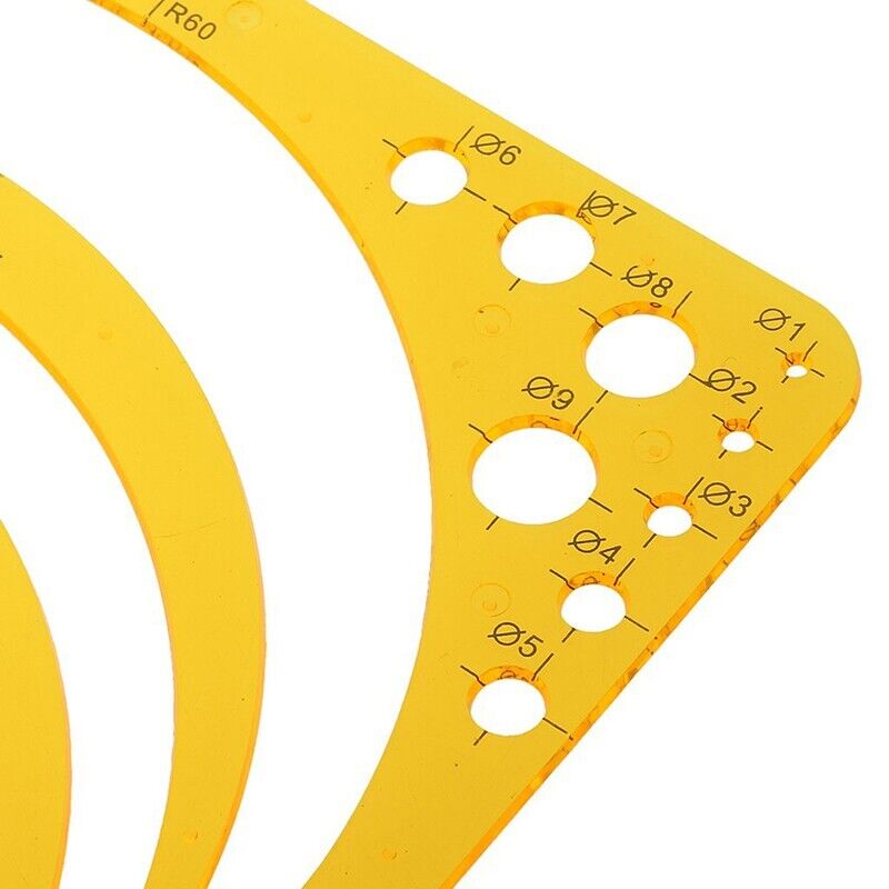 Drafting Circle Template Radius Drawing Stencil Useful Technical Tool