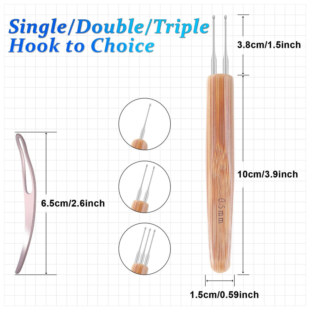 6PCS Dreadlock Crochet Needle for Dreadlocks Durable Dreadlock Crochet